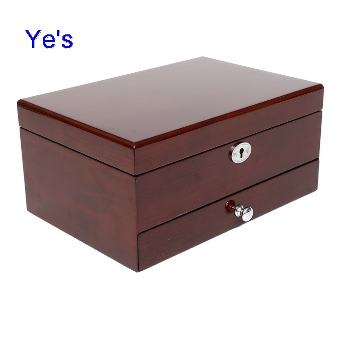 ashtree brown high gloss finish wooden jewelry gift box
