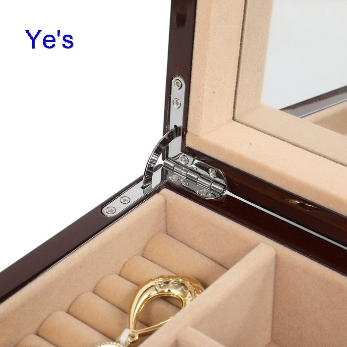 ashtree brown high gloss finish wooden jewelry gift box